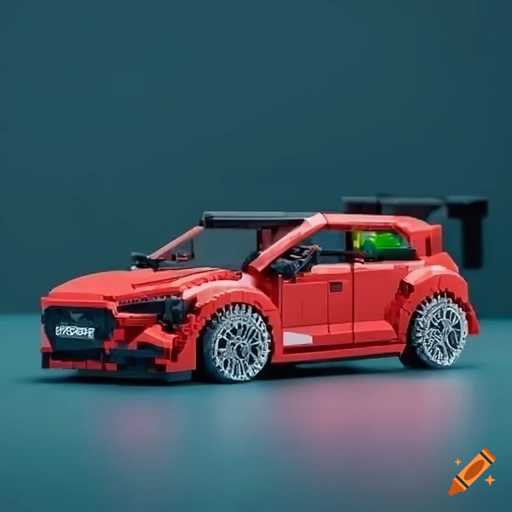 Red lego model of Hyundai 2020 i30n hatchback with Japan racing wheels ...