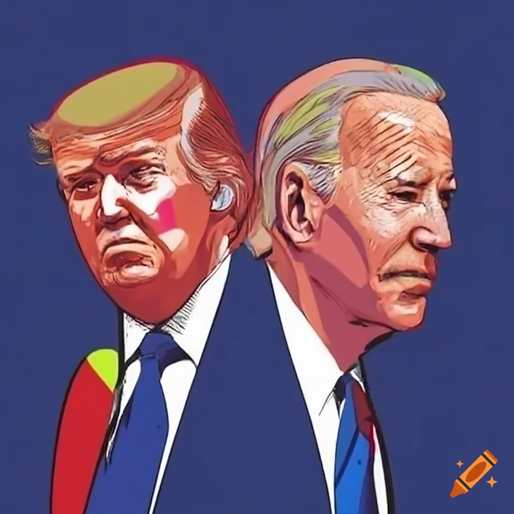 Biden and trump in a heated political rivalry
