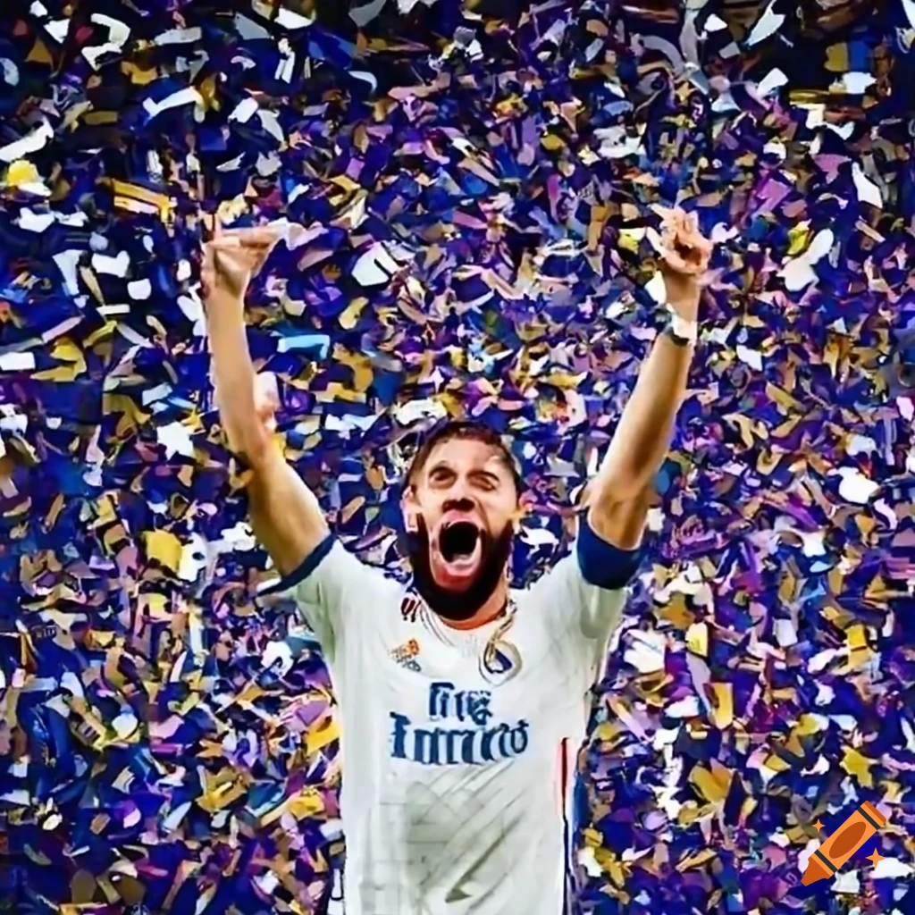 Real madrid celebrating their victory