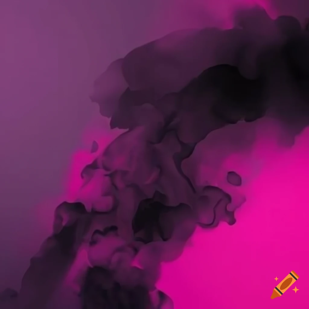 Abstract black and pink mist on Craiyon