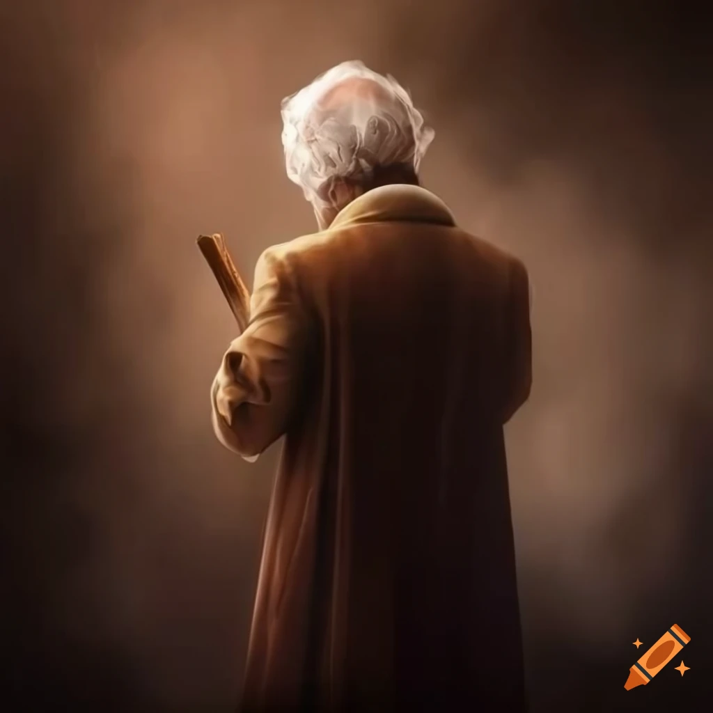 Intense smoky background with epic professor scholar design