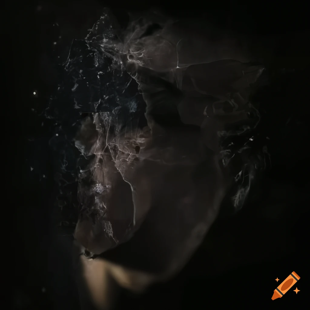 Abstract art of fragmented shapes