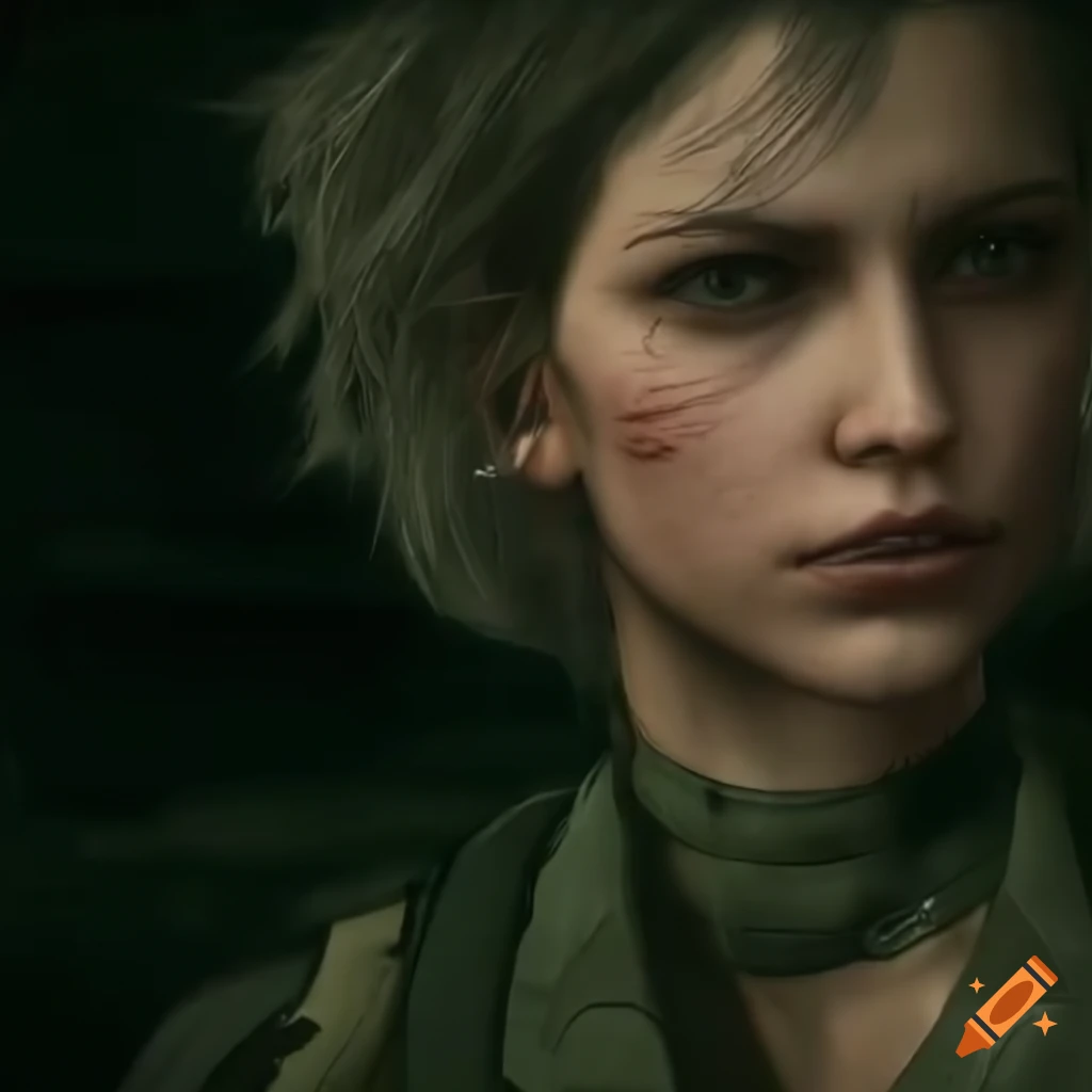 Character from metal gear solid v covered in blood