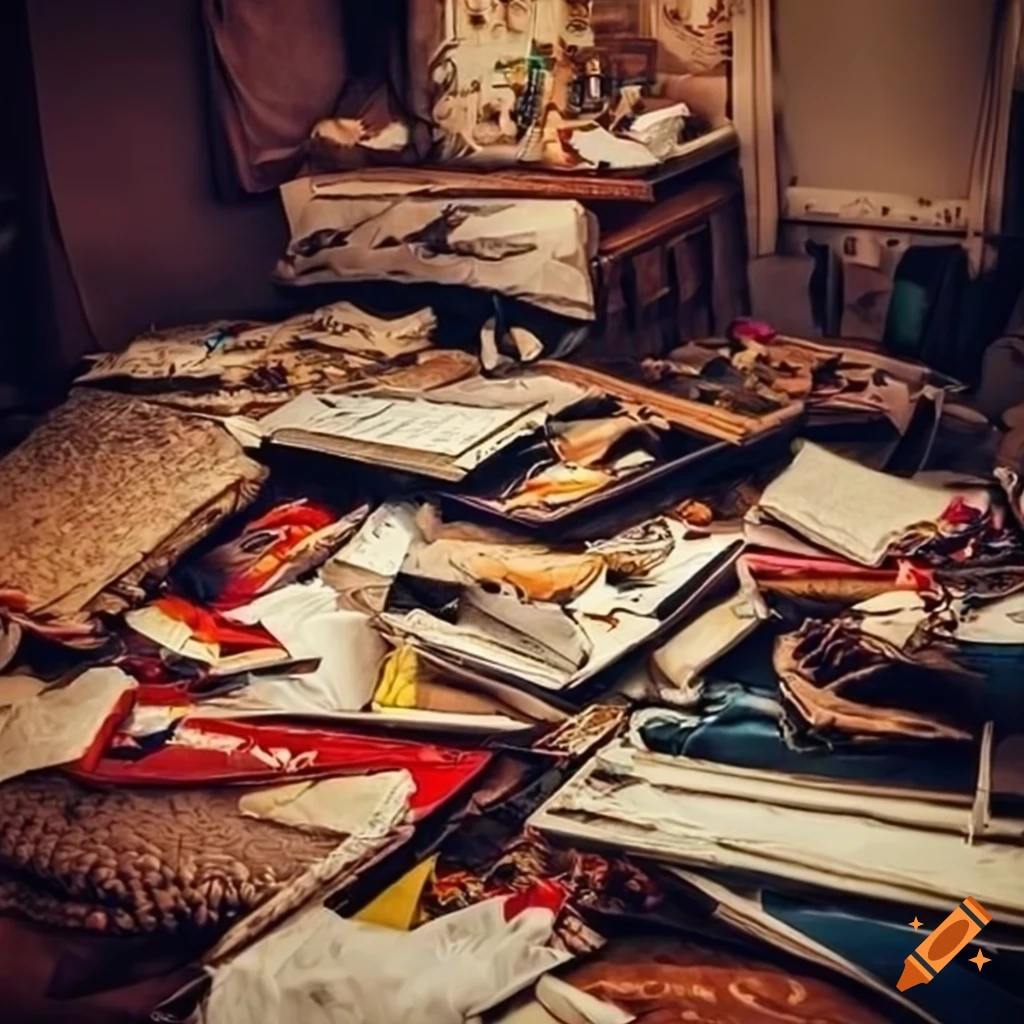 Image of a cluttered room