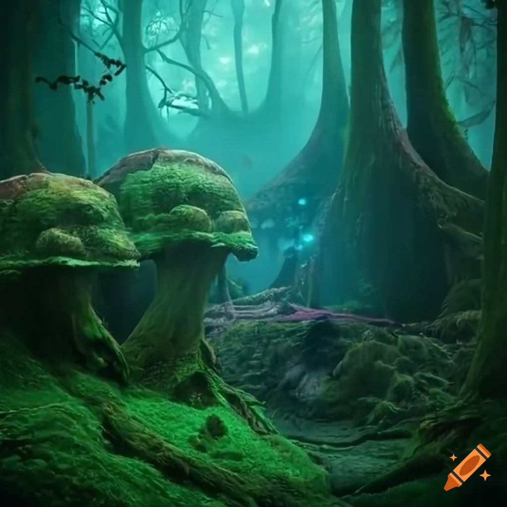 Enchanting forest landscape on Craiyon