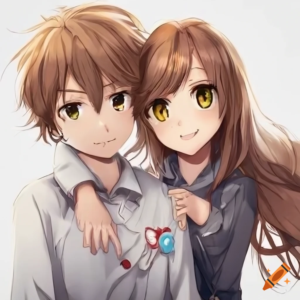 Heartwarming illustration of anime siblings with wolf features on Craiyon