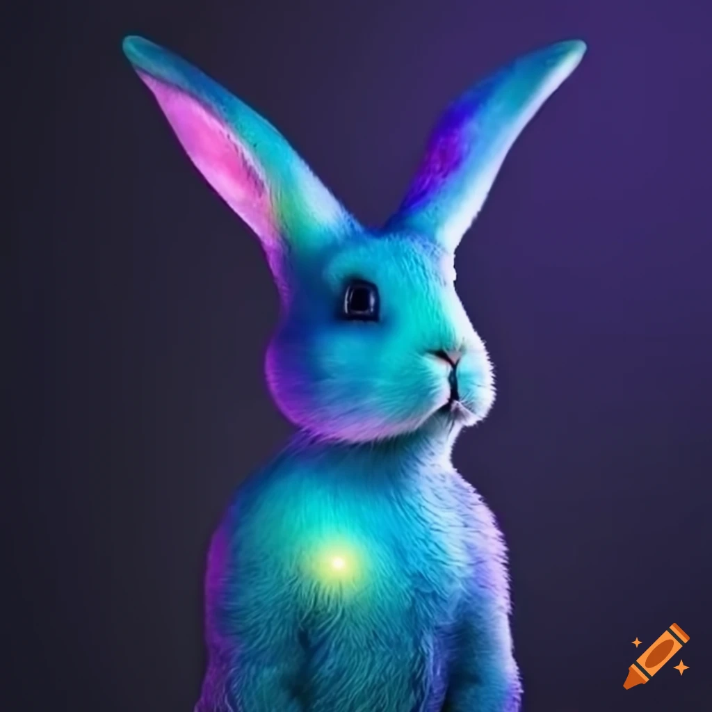 Artistic illustration of a cosmic bunny rabbit