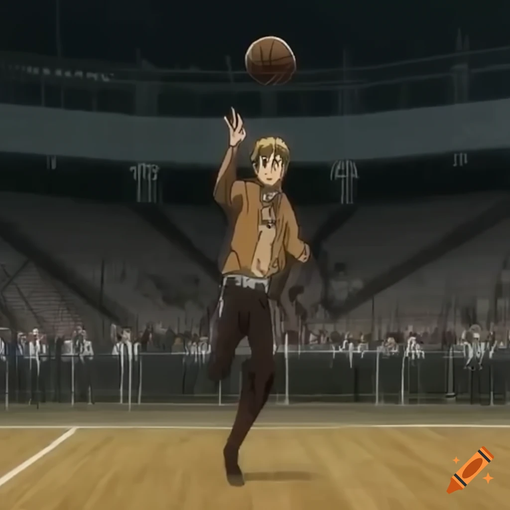 Anime characters playing basketball