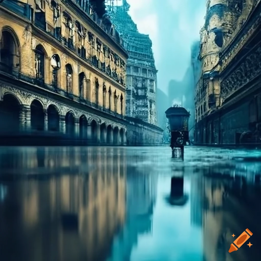 Paris submerged in water