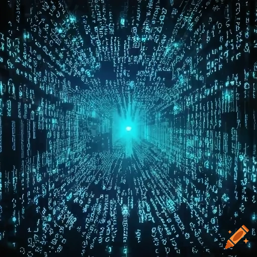 Visualization of bioinformatics data with binary coding backdrop