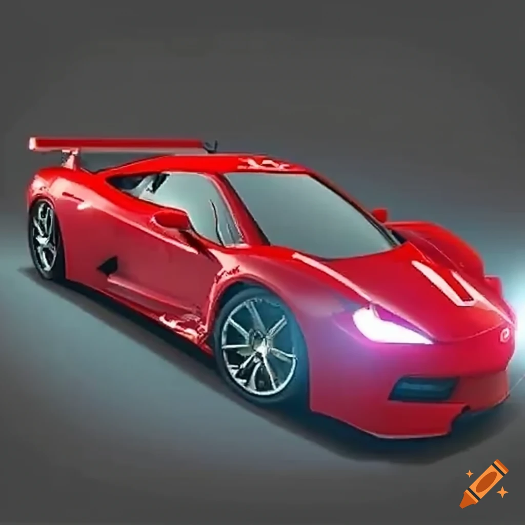 Red sports car in video games
