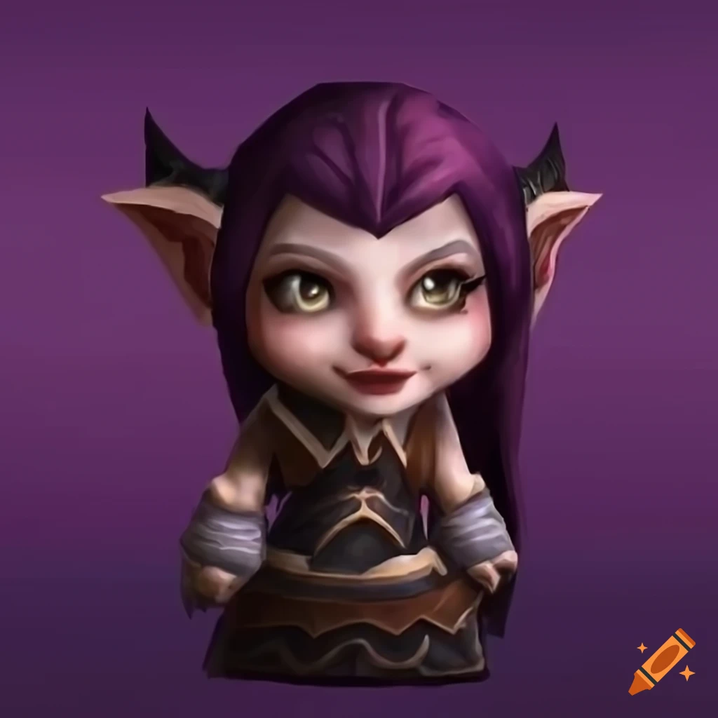 Goth gnome character from world of warcraft on Craiyon