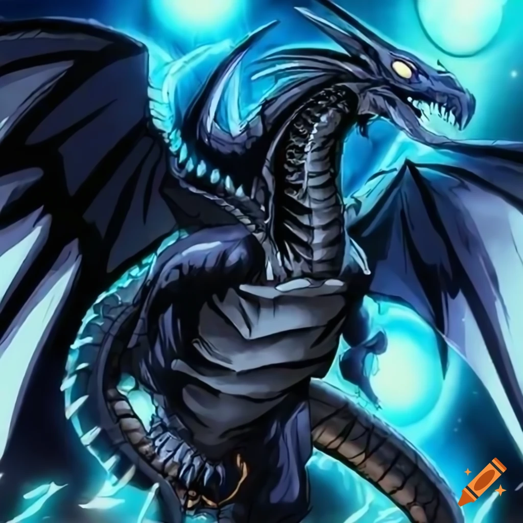 Detailed drawing of a powerful dragon emerging from a broken portal on ...