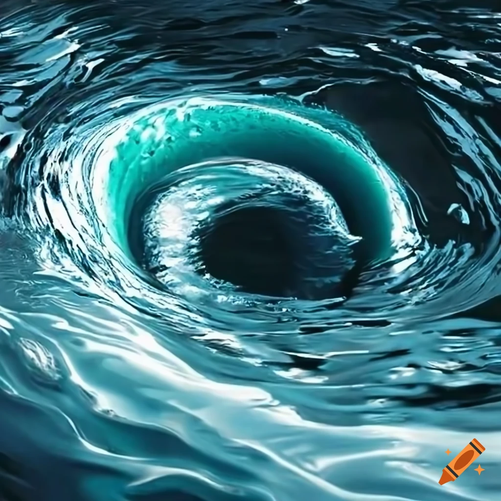 Image of a powerful whirlpool on Craiyon