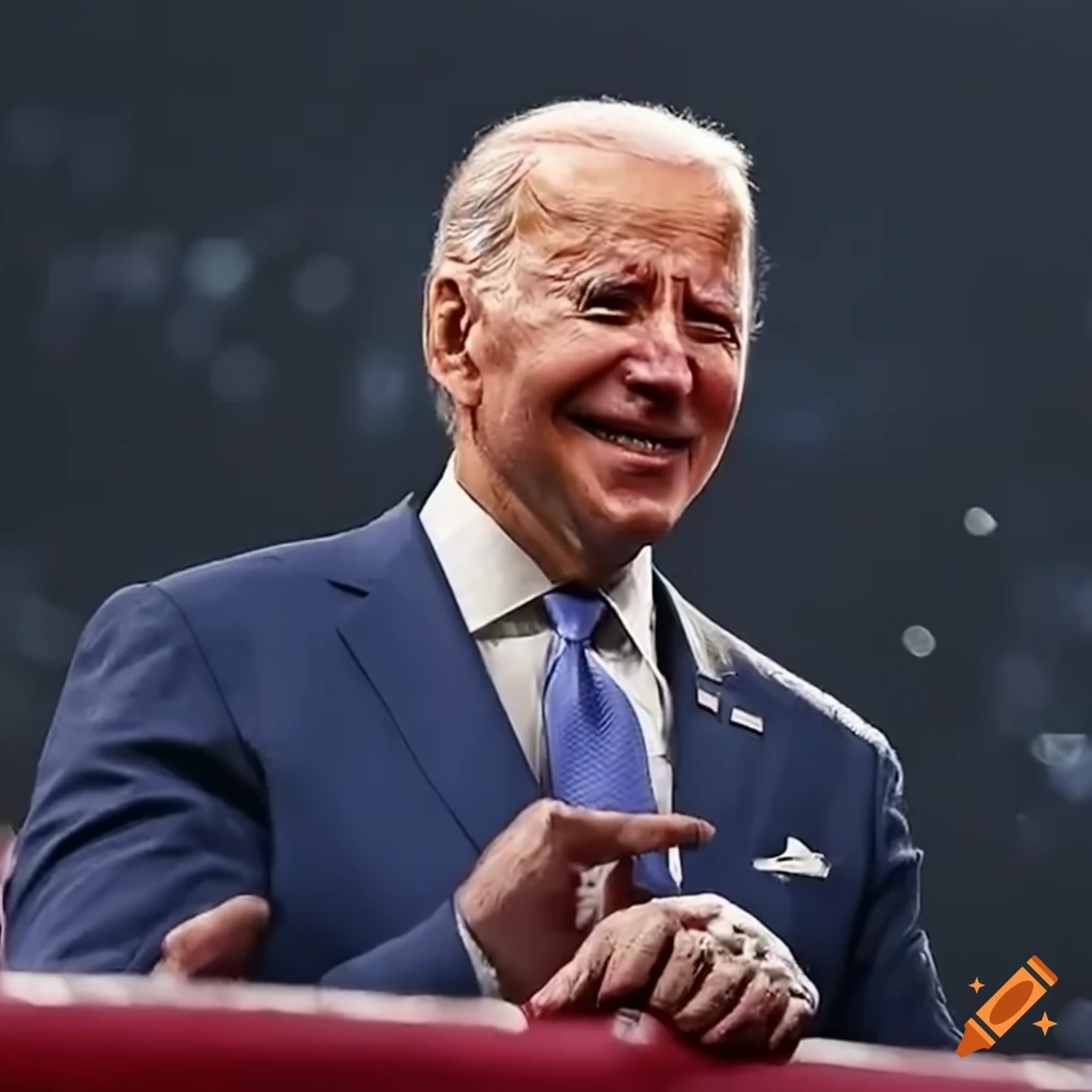 Joe biden and patrick mahomes compete in a boxing match