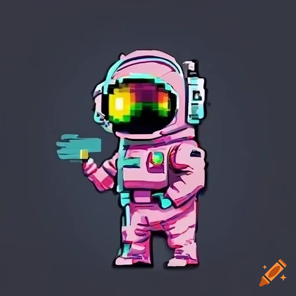 Hyper-detailed colorful svg art of babies dressed as astronauts