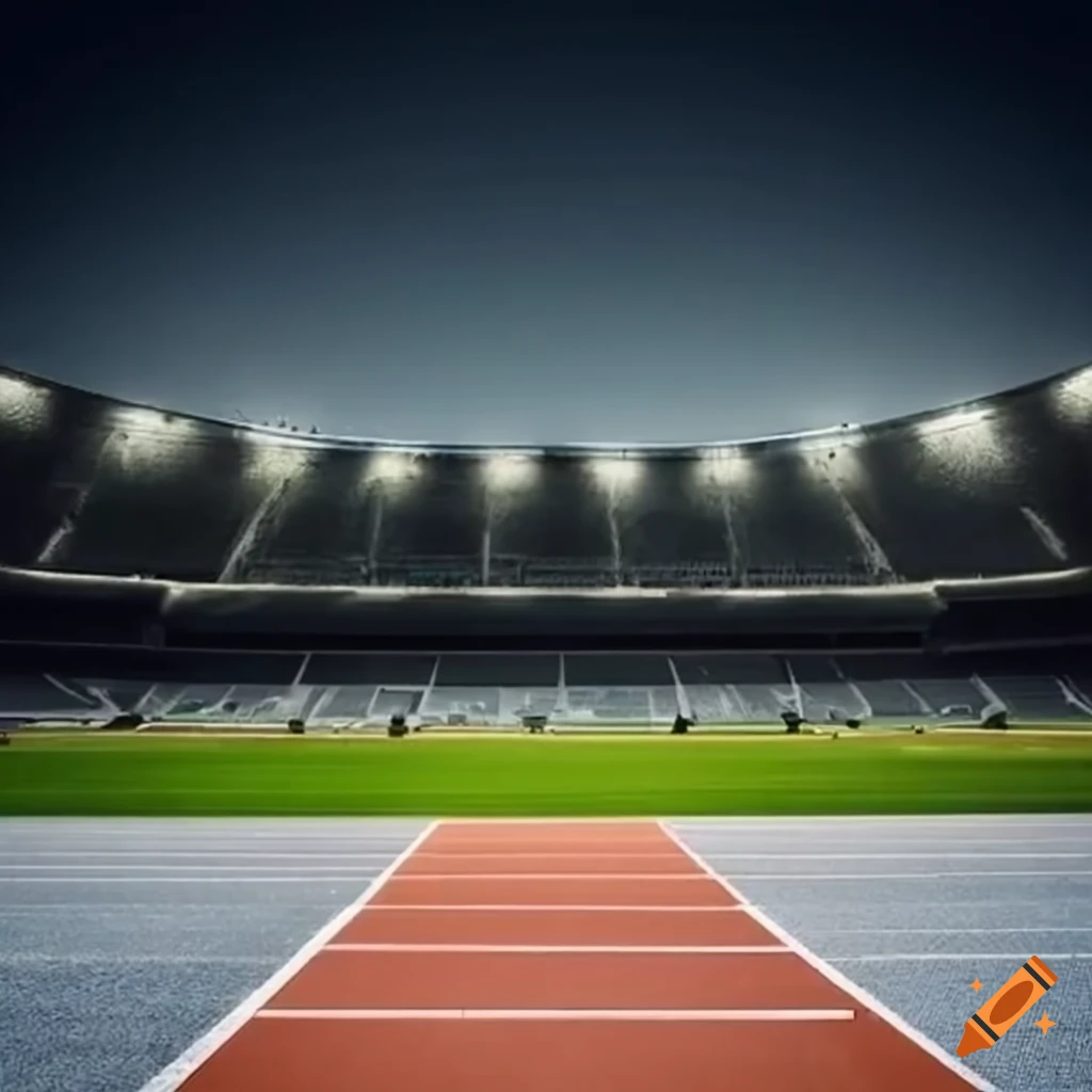 Stadium with running track