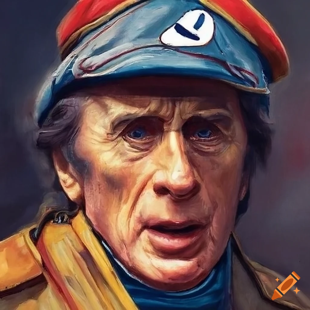 Hyperealistic portrait of jackie stewart by edouard detaille on Craiyon