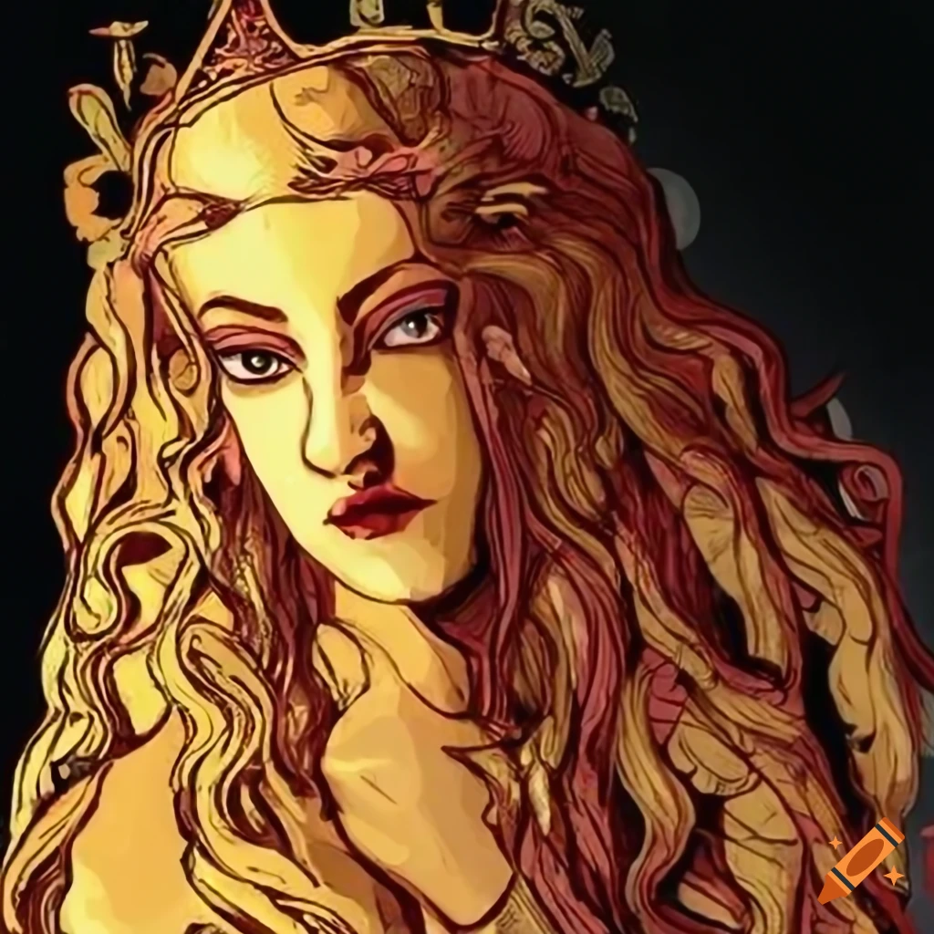 Transparent image of persephone from greek mythology