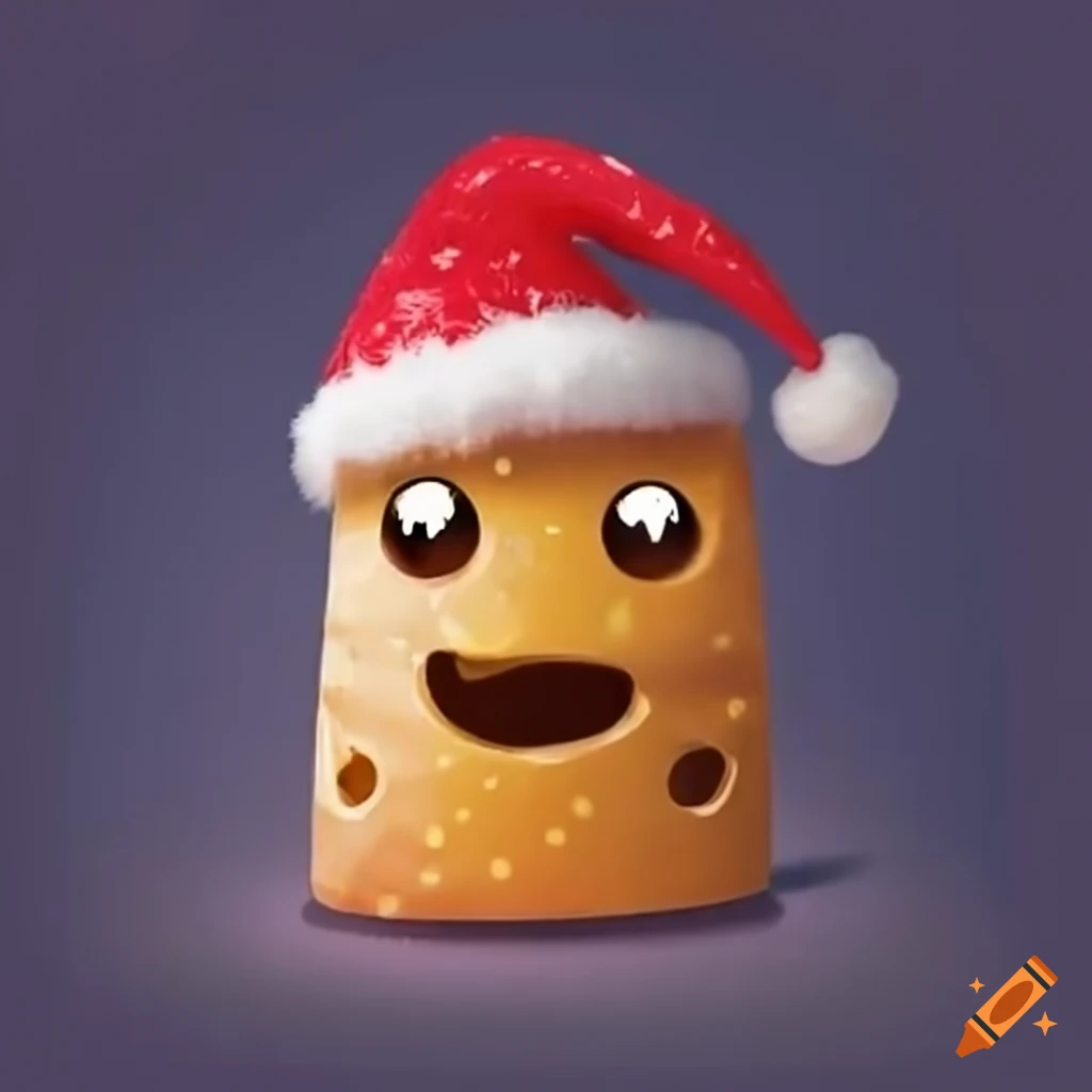 Cheese man in christmas costume on Craiyon