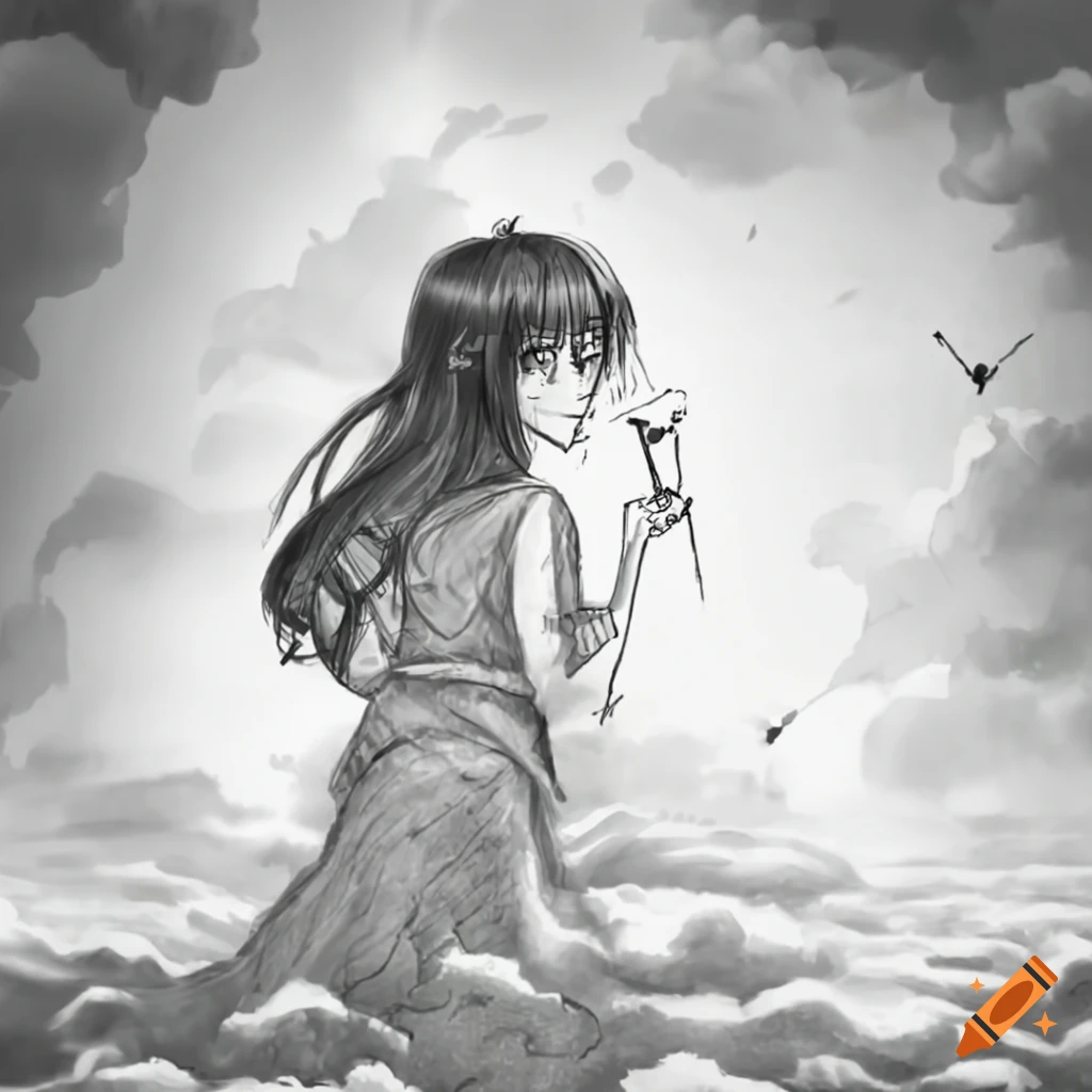 Romantic anime date in the sky