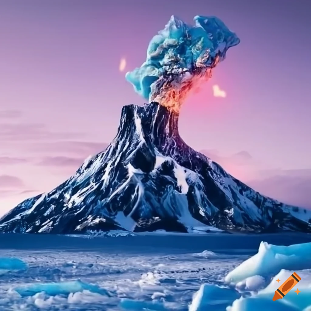 Image of an ice volcano