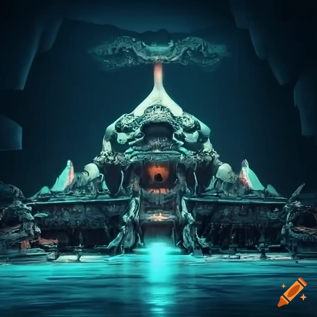 Detailed artwork of an electric rock and roll temple on Craiyon