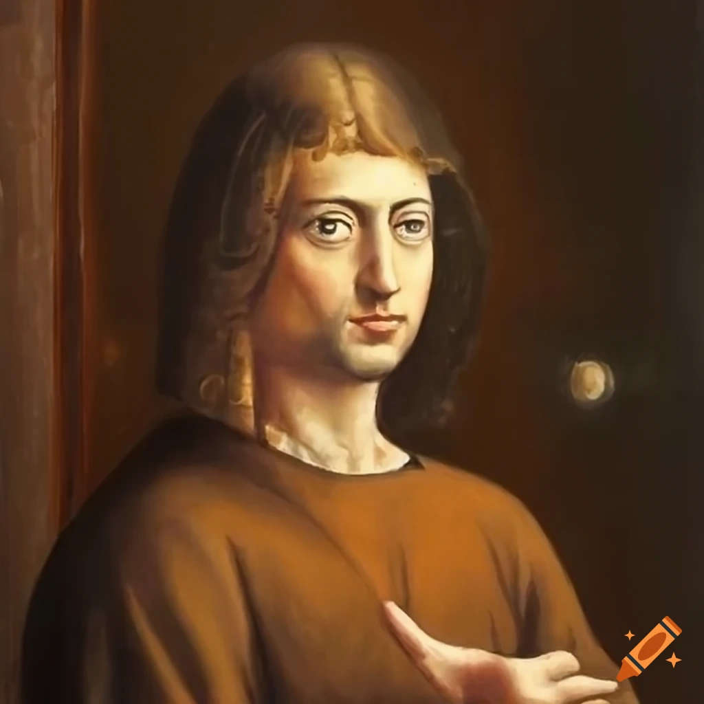 Medieval painting of a young man named ardhur ópar