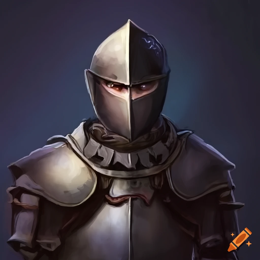 Illustration of a male knight from a rpg game