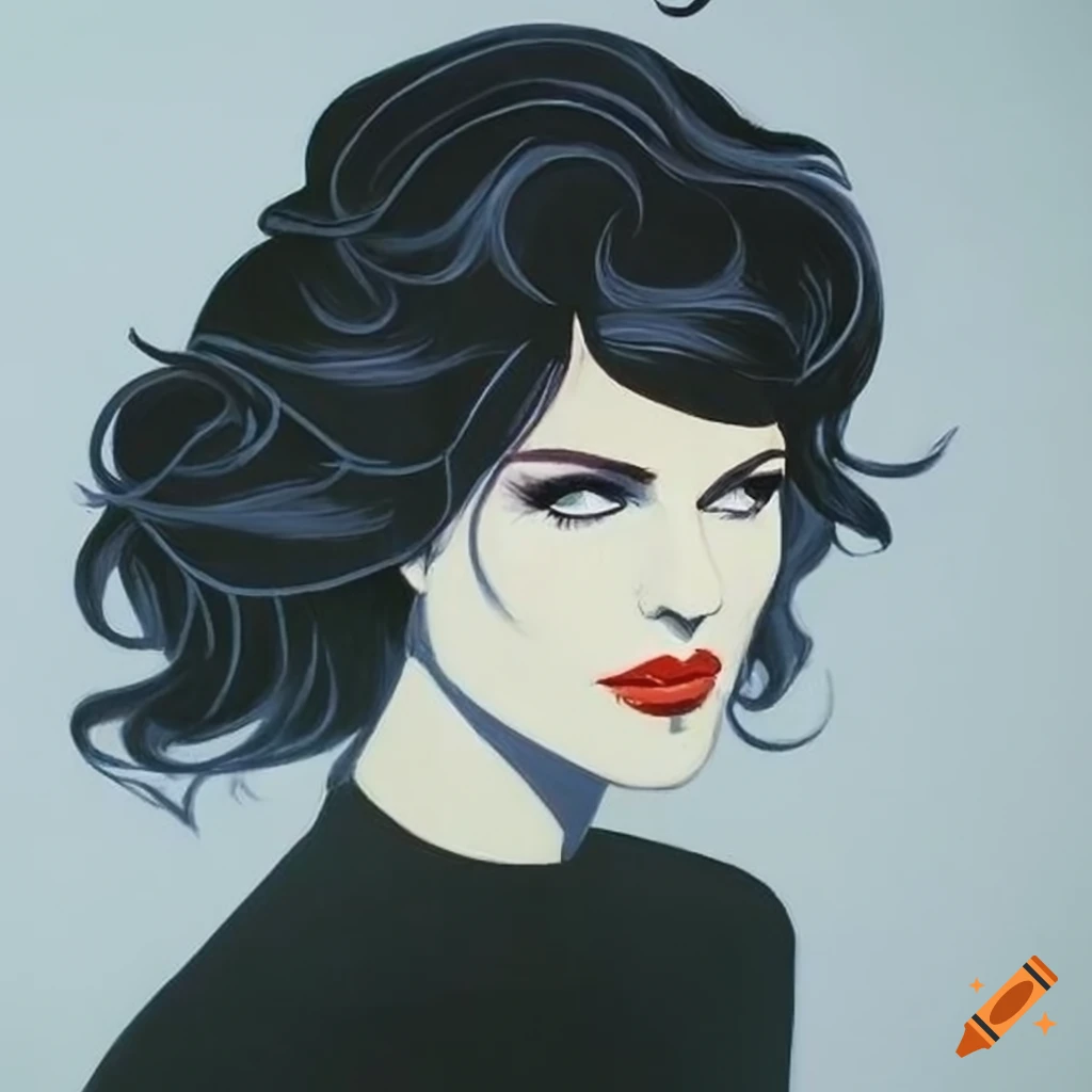 Patrick nagel's portrait of elisabeth hurley