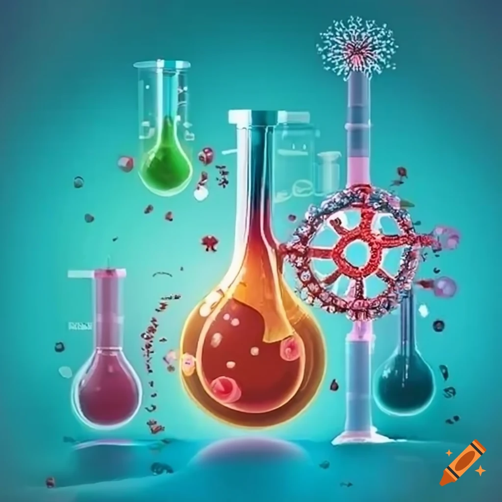 Festive greeting card with biotech theme