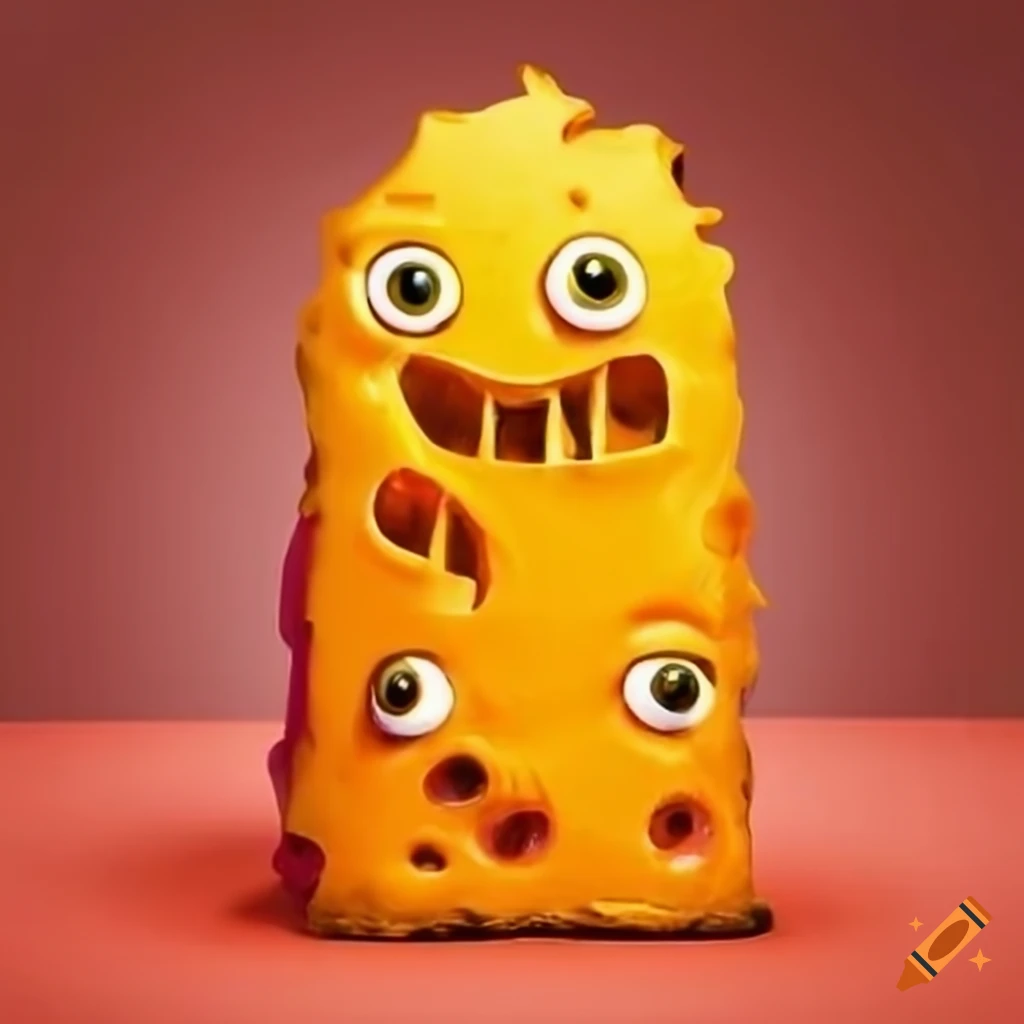 A cheesy monster artwork