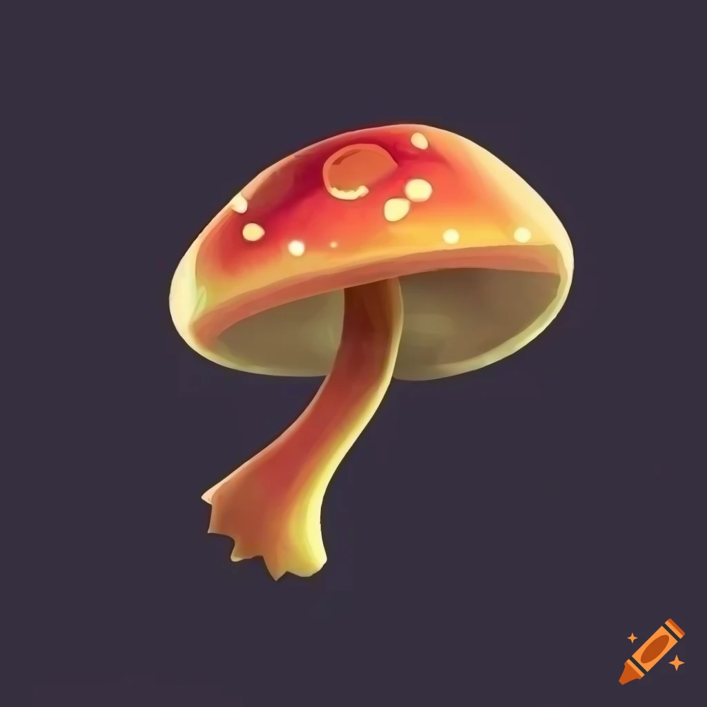 Transparent top-down view of DND mushrooms on Craiyon