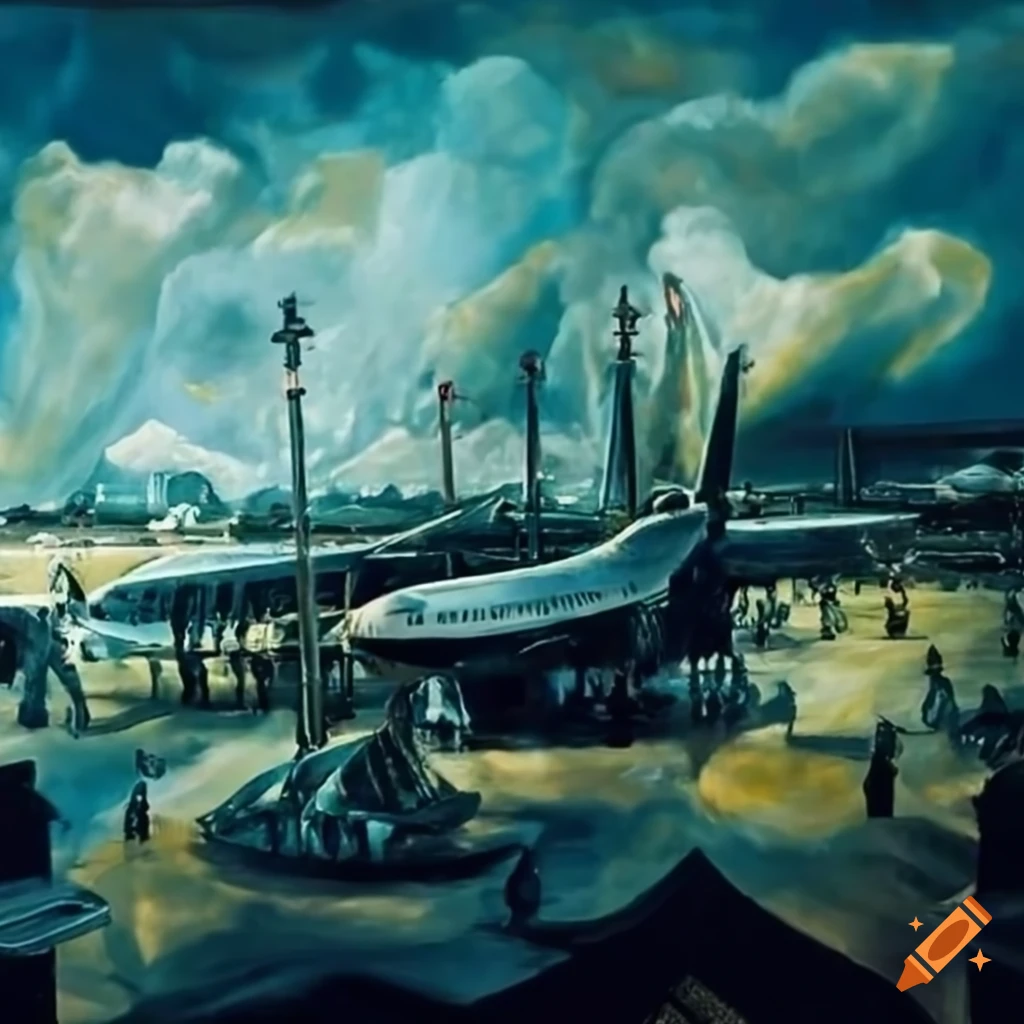 Artistic rendition of london heathrow airport