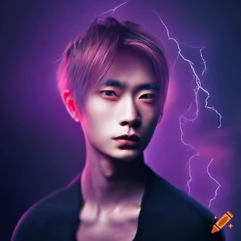 Fashion portrait of a handsome japanese man