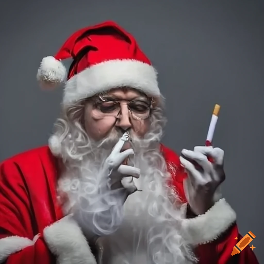Santa claus smoking on Craiyon