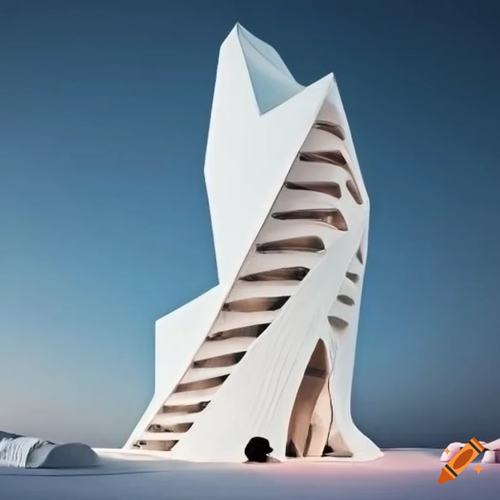 Unique architecture of a high-heeled shoe building