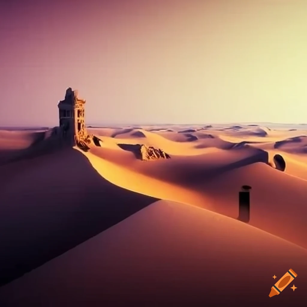 Sand-covered ancient ruins