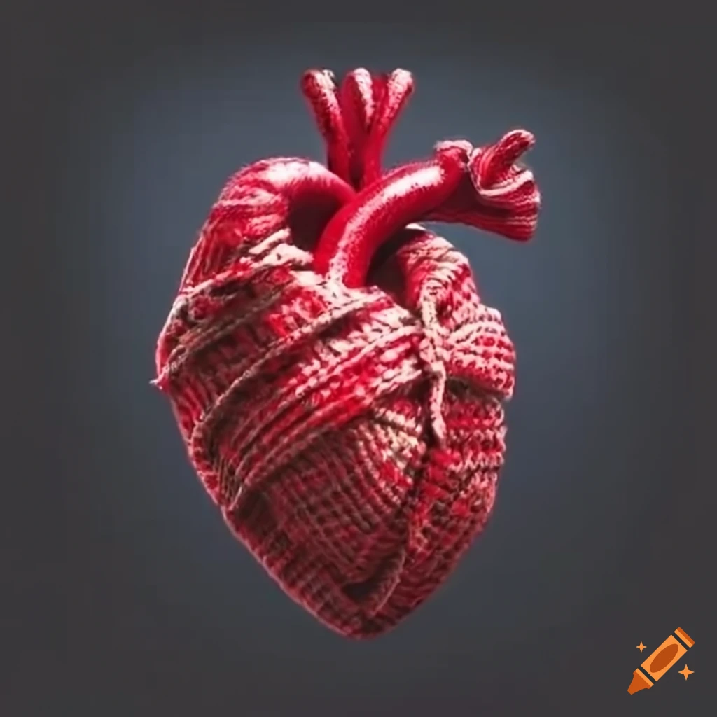 Heart wrapped in a sweater on Craiyon