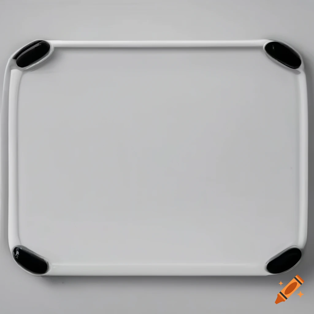 White plastic table seen from above