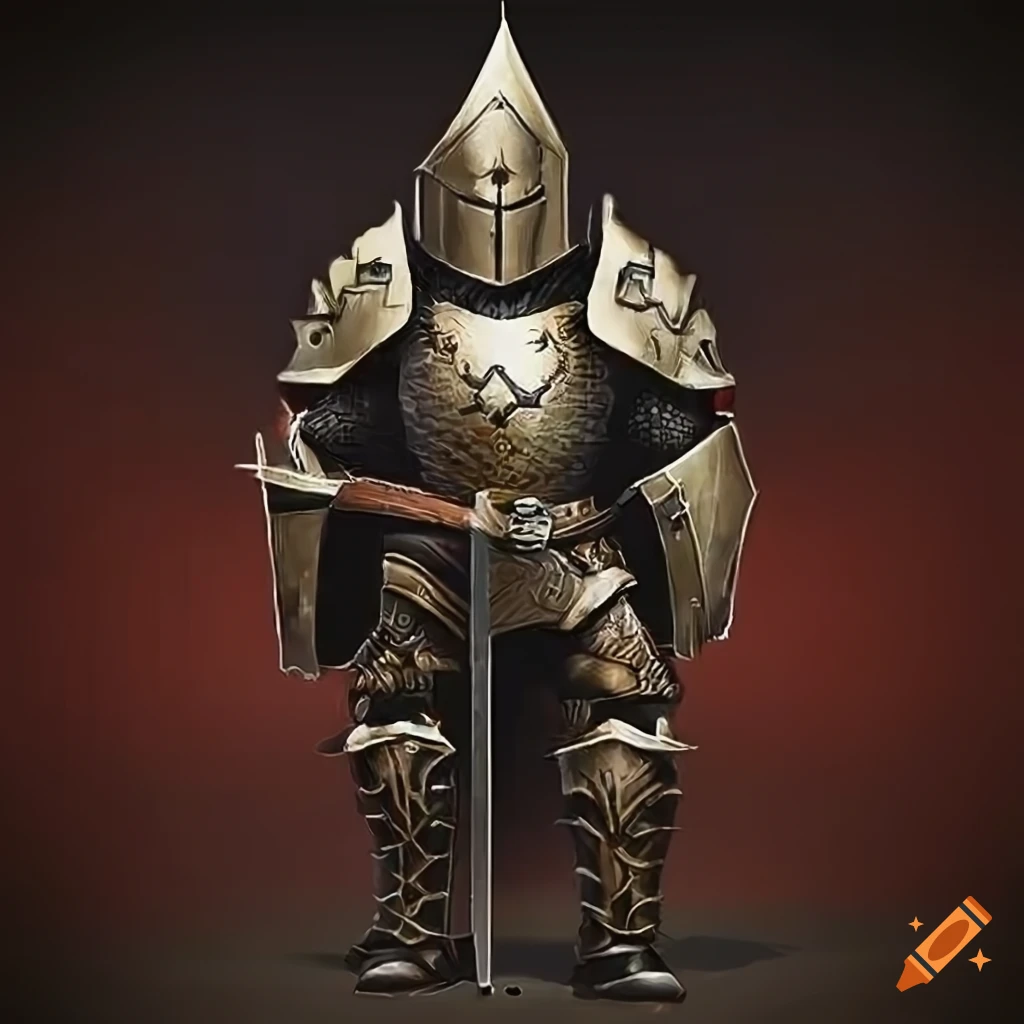 Image of a heavy knight on Craiyon