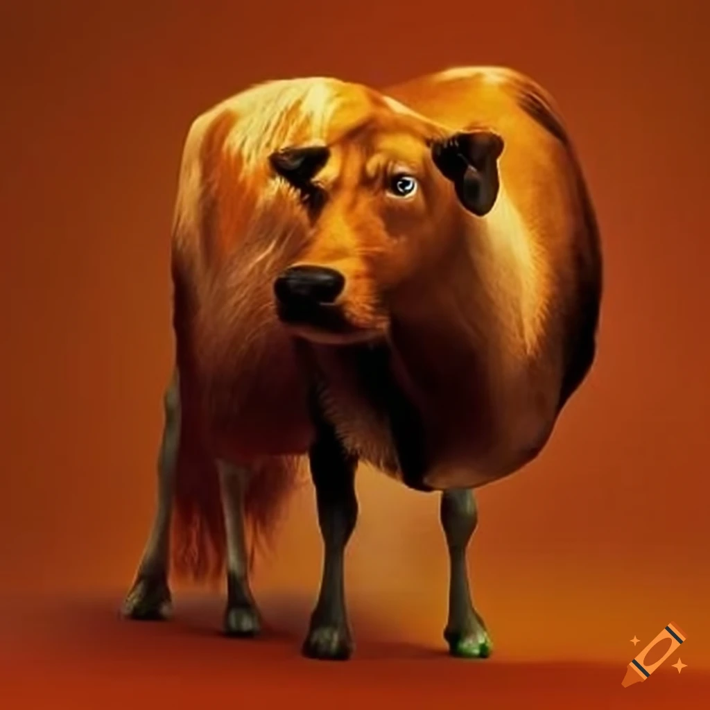 Image of a cow and dog hybrid