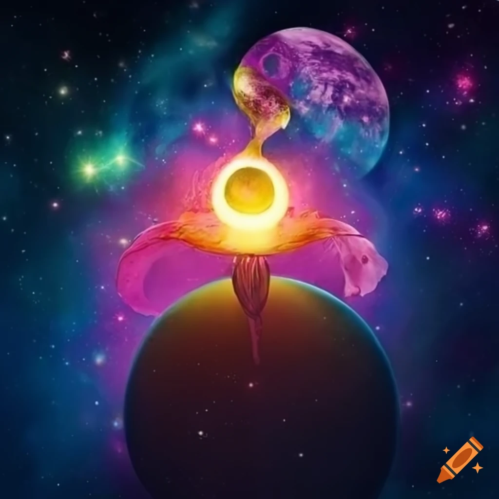 Poster of a mysterious flower on an alien planet