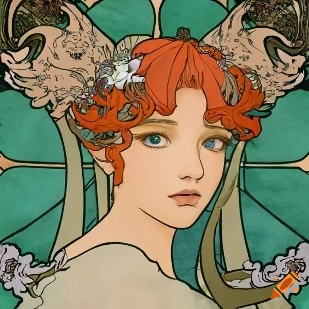 Sailor moon artwork in alphonse mucha style on Craiyon