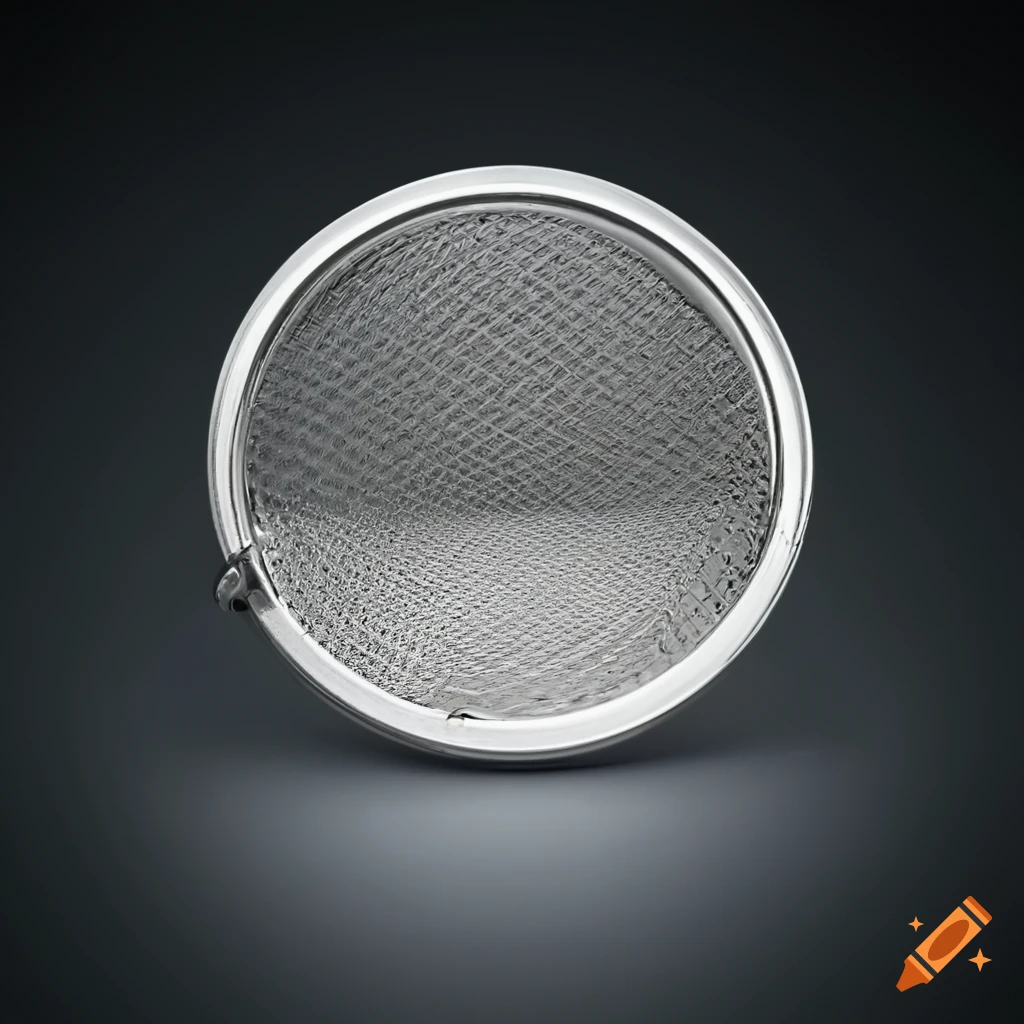 Stainless steel circular cover plate with mesh and handles