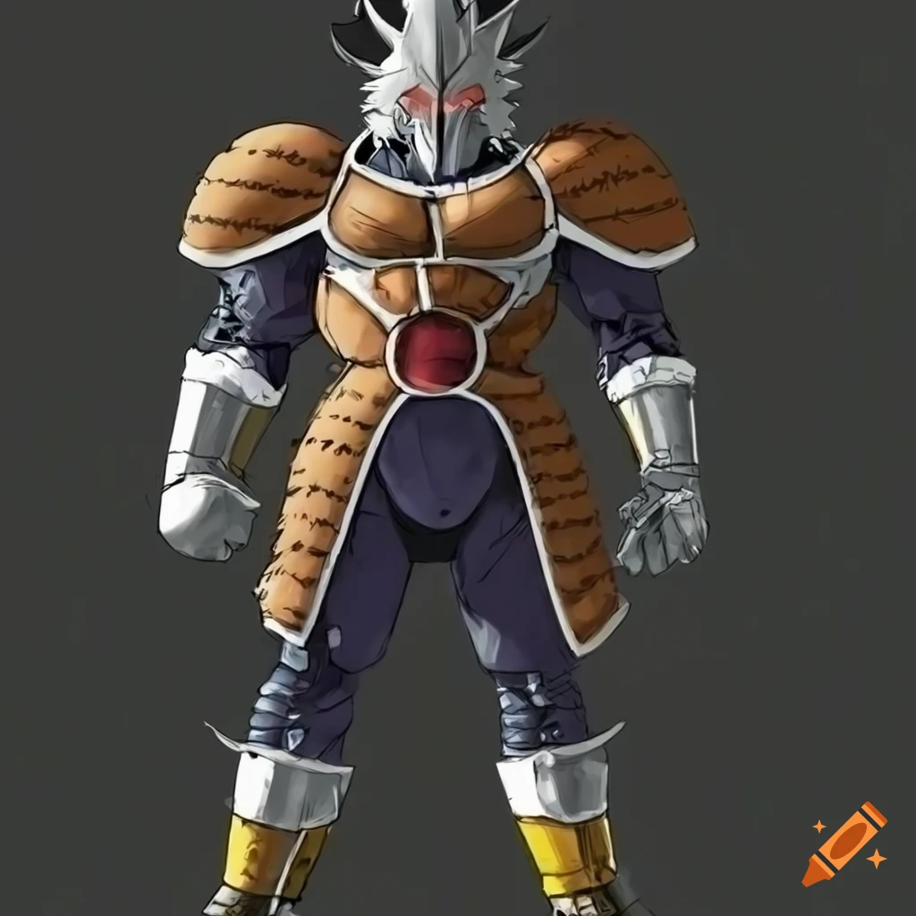 Raditz in medieval armor knight with a sword