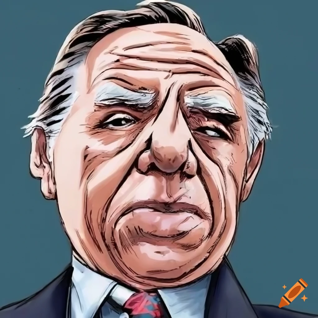 Manga style drawing of françois legault