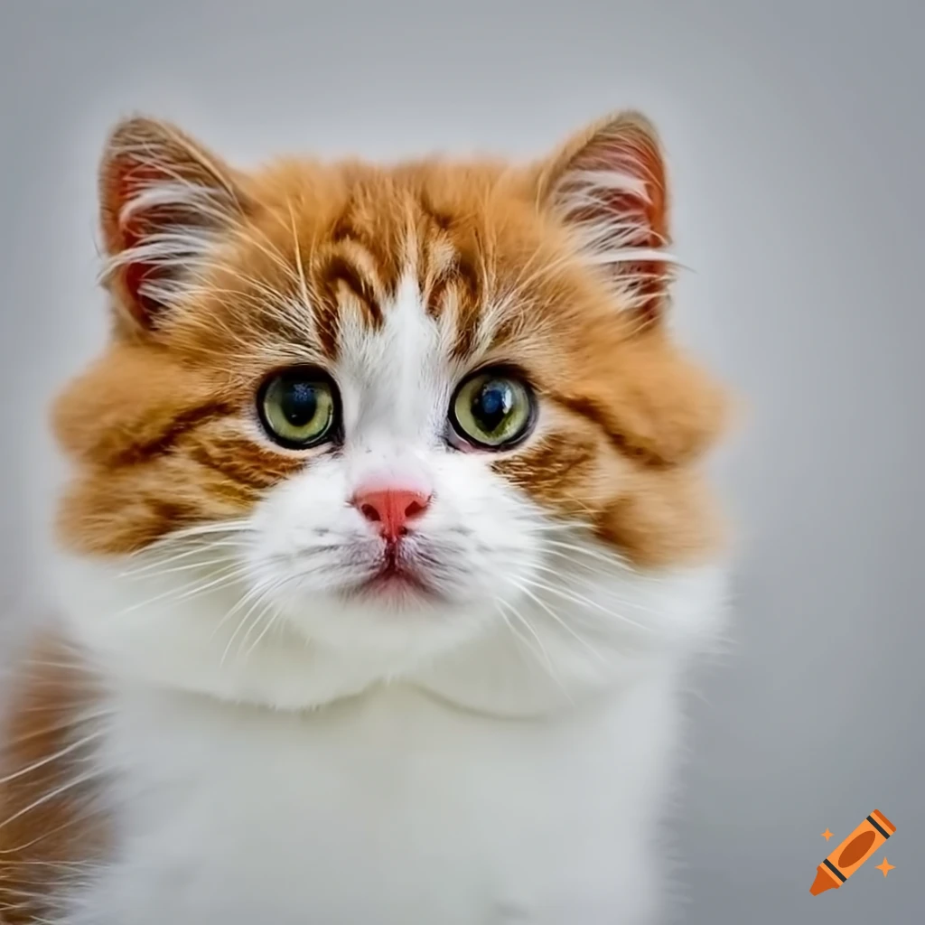 Adorable fluffy cat on Craiyon