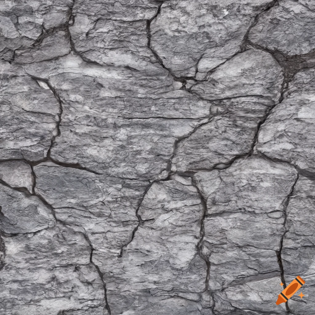 Close-up of gray andesite rock texture on Craiyon