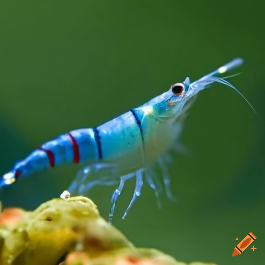 Blue cherry shrimp photo on Craiyon